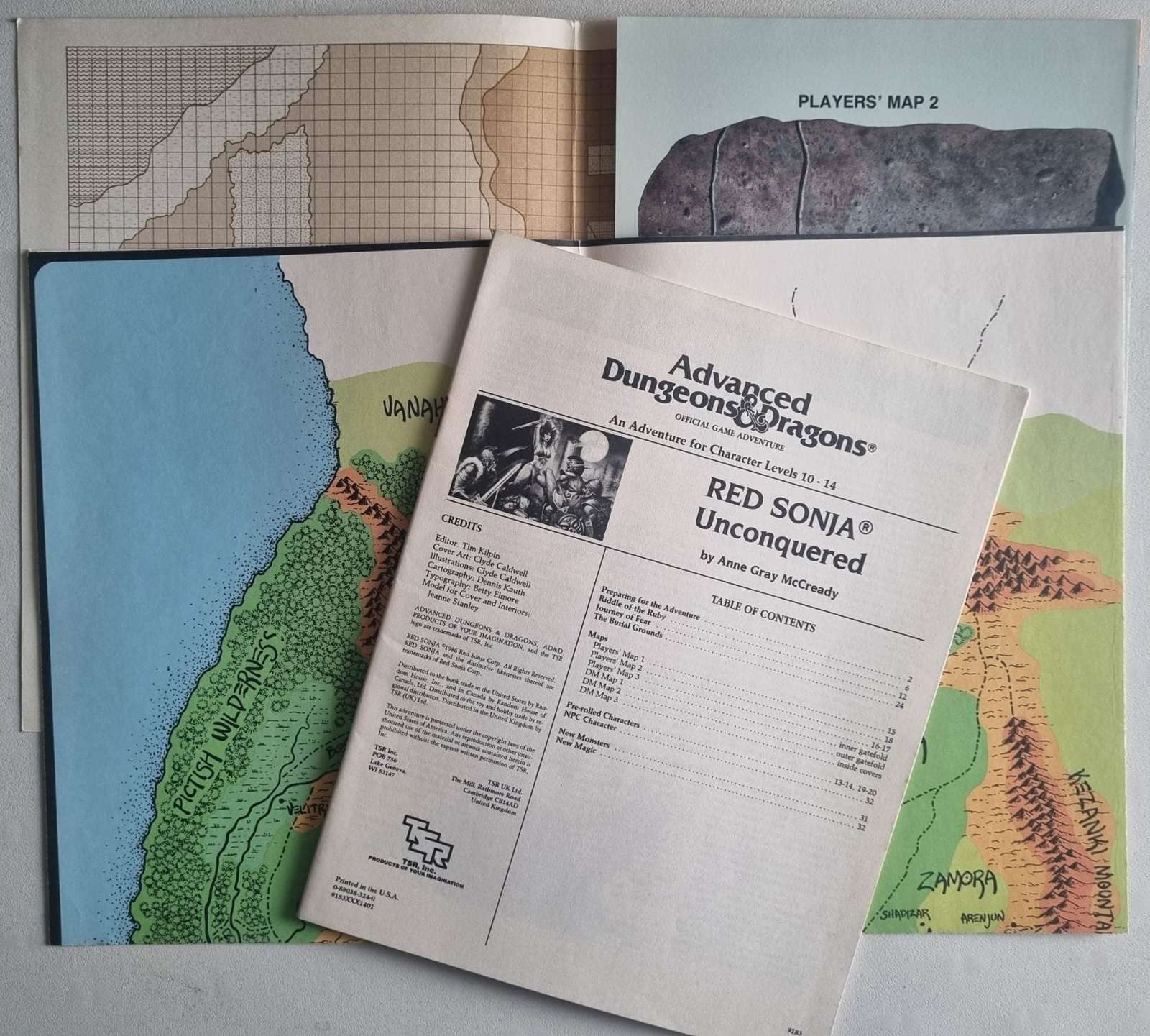 Advanced Dungeons and Dragons Module - Red Sonja Unconquered (RS1 9183