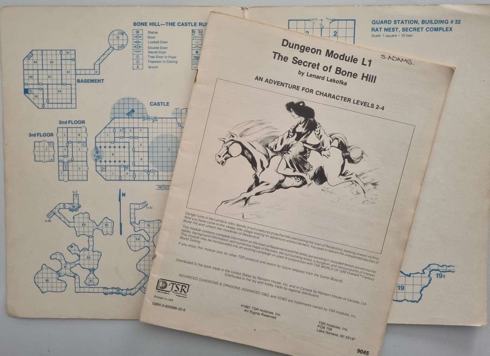 Advanced Dungeons and Dragons Module - The Secret of Bone Hill (L1)