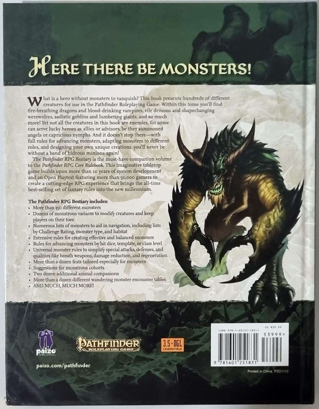 Pathfinder: Bestiary - First Edition (1e)